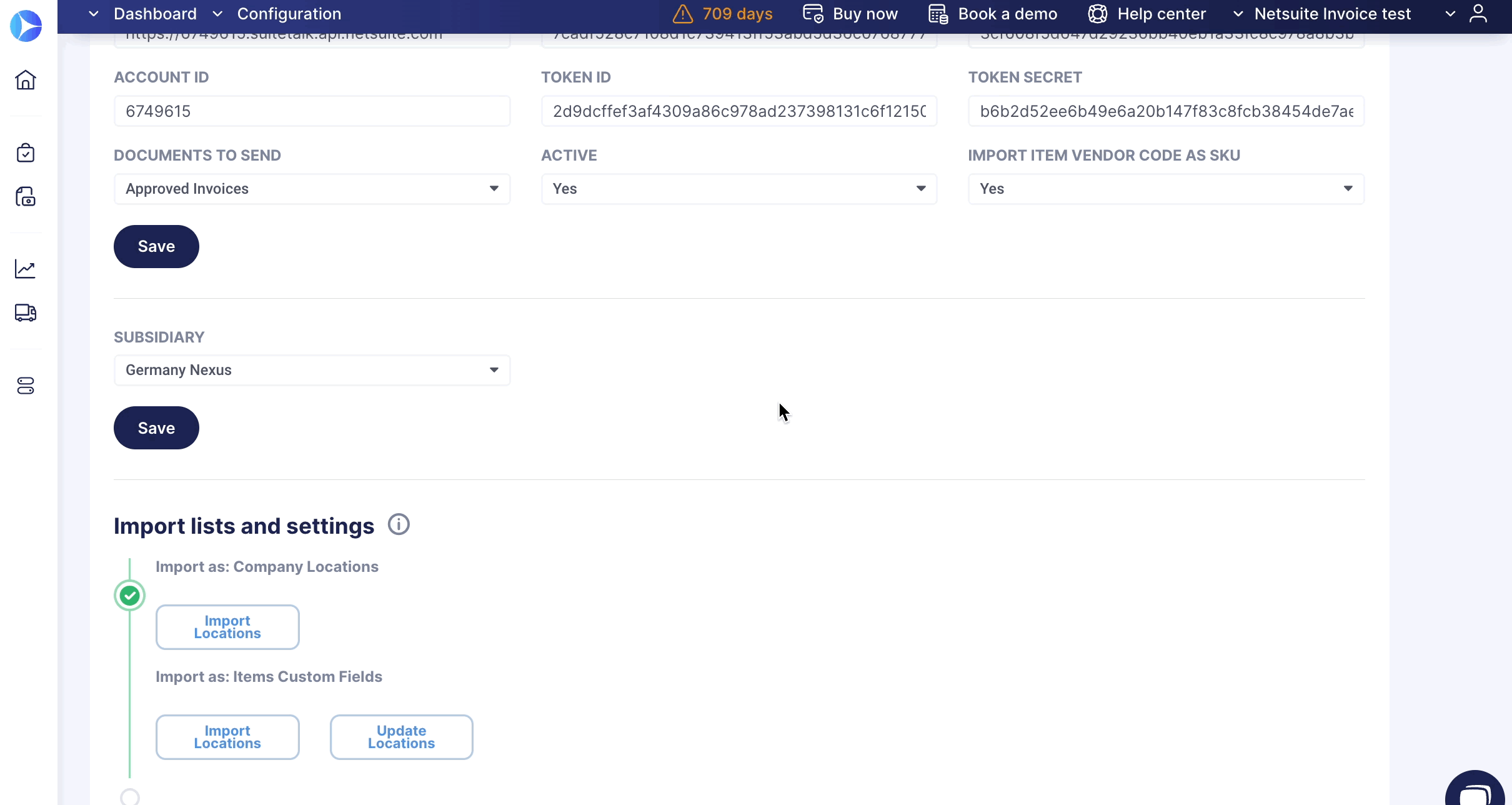 NetSuite Suppliers Integration